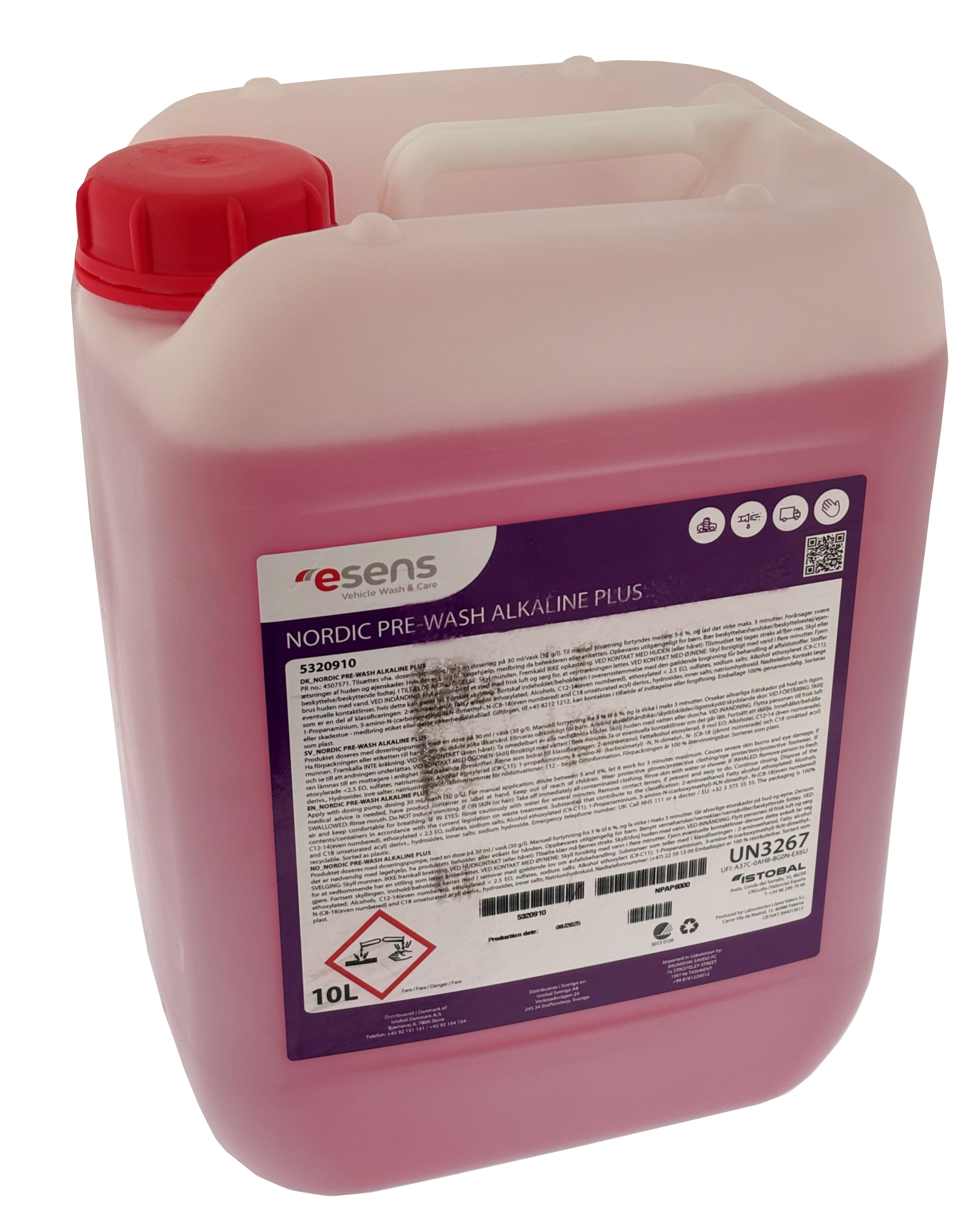 Nordic Pre-wash Alkaline Plus 10 lit