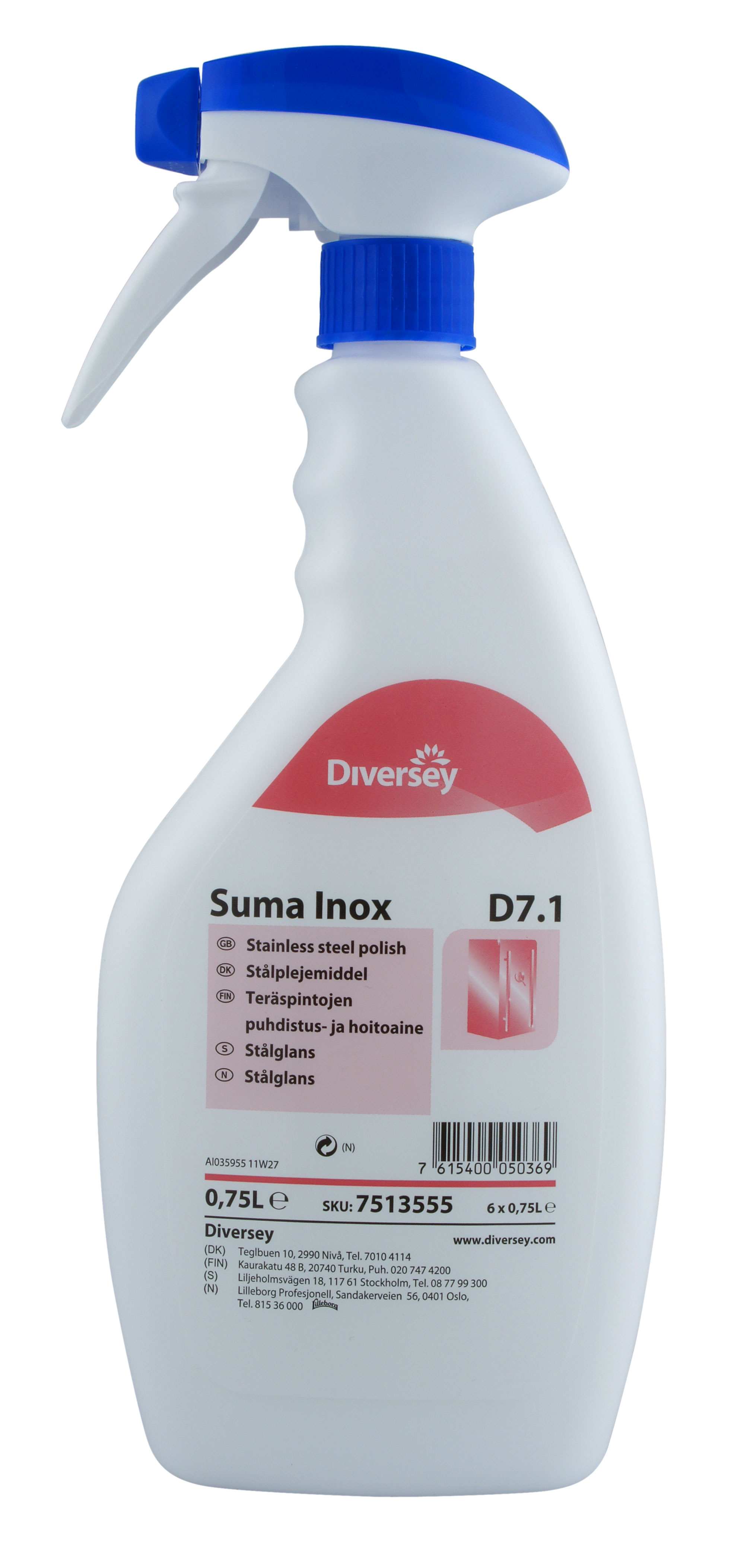 Stålglans Suma Inox D7.1, 750 ml